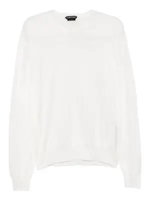 TOM FORD Long-sleeves Cotton T-shirt - White