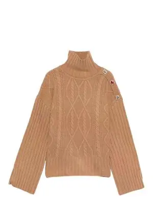 Liu Jo Cable-knit Embellished Sweater - Neutrals