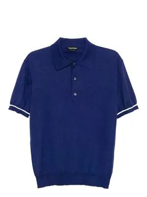 TOM FORD Short-sleeve Polo Shirt - Blue