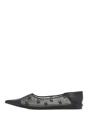 Givenchy 4g Leather Ballet Flats - Black