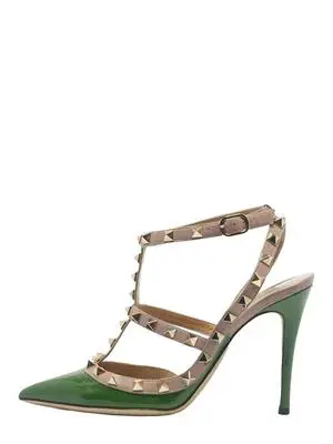 Valentino Garavani Rockstud T-strap Pumps - Neutrals