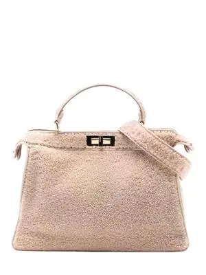 Fendi Large Shearling Peekaboo Iseeu Satchel - Pink
