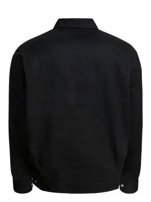 Needles Pe/c Twill Logo Chest-pocket Jacket - Black