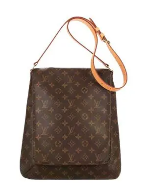 LOUIS VUITTON Monogrammed Flap Shoulder Bag - Brown