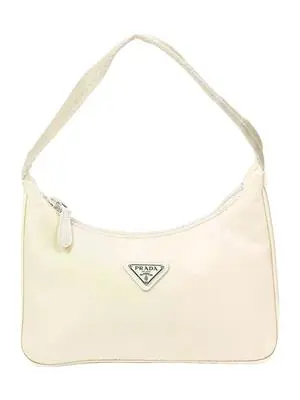 Prada Logo-plaque Shoulder Bag - White