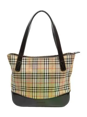 Burberry Check-pattern Tote Bag - Neutrals