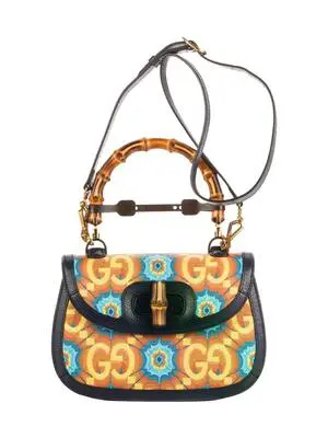 Gucci Medium Bamboo Kaleidoscope-print Tote Bag - Orange