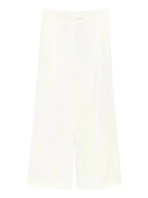 La DoubleJ Pleated Trousers - White