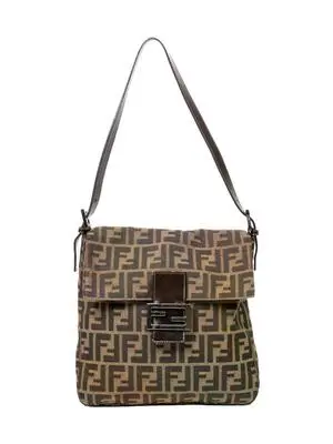 Fendi Ff-pattern Flap Shoulder Bag - Brown