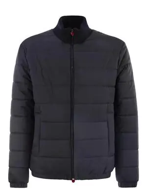 Kiton Quilted Zip-up Bomber Jacket - Blue