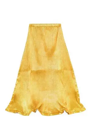 MELITTA BAUMEISTER Metallic Pleated Midi Skirt - Yellow