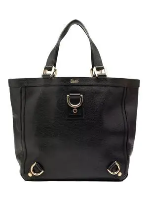 Gucci 2000-2015 Calfskin Abbey D-ring Tote Bag - Black