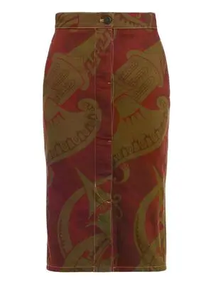 VIVIENNE WESTWOOD Printed Midi Skirt - Red
