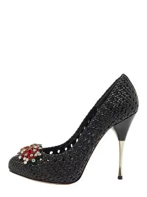 Alexander McQueen Crystal-embellished Pumps - Black