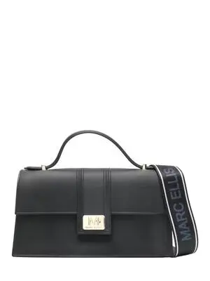 MARC ELLIS Satchel With Logo Strap - Black
