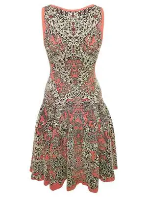 Alexander McQueen Barnacle Intarsia Knit Dress - Pink