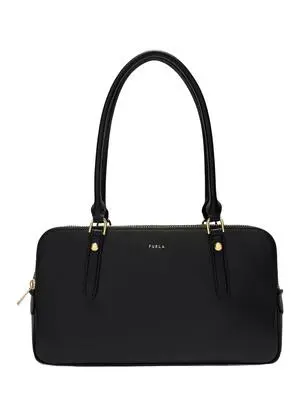 Furla Leather Boston Tote Bag - Black