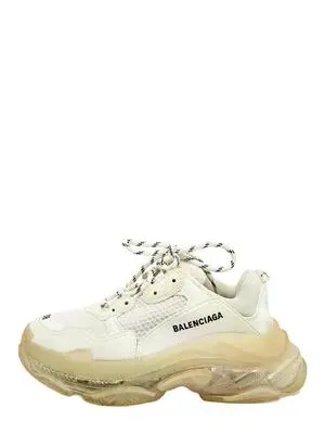 Balenciaga Triple S Sculptural Sole Sneakers - White
