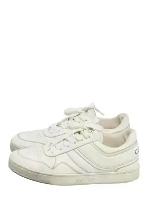 Celine Leather Lace-up Sneakers - White