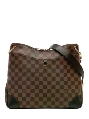 LOUIS VUITTON Damier Ebene Odeon Mm Crossbody Bag - Brown