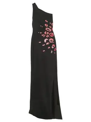 Versace Draped One-shoulder Maxi Dress - Black