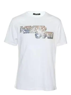 Roberto Cavalli Logo-detail T-shirt - White