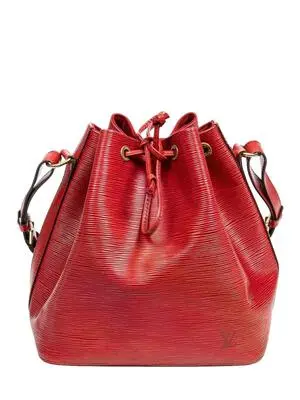 LOUIS VUITTON 1990s Monogram Embossed Bucket Bag - Red