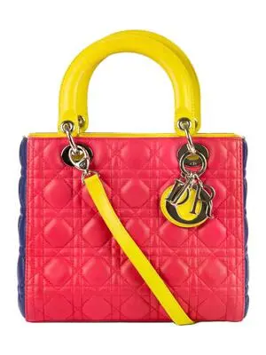 Dior Lady Tote Bag - Yellow