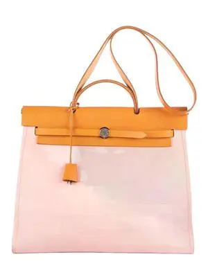 Hermès Leather-trimmed Tote Bag - Pink