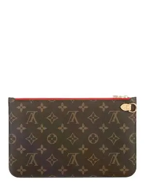 LOUIS VUITTON Monogram Zip Pouch - Brown