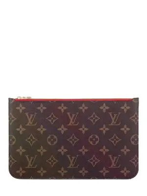 LOUIS VUITTON 2000s Monogram Zip Pouch - Brown