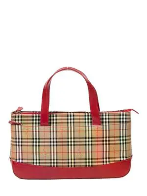 Burberry Check Pattern Tote Bag - Neutrals