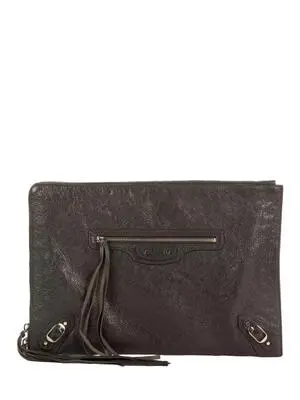 Balenciaga Leather Clutch - Brown
