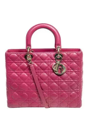 Dior 2013 Large Lady Charm Tote Bag - Pink