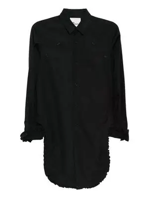 Noir Kei Ninomiya Ruffle Long-sleeve Shirt - Black
