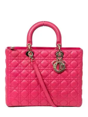 Dior Leather Tote Bag Pink