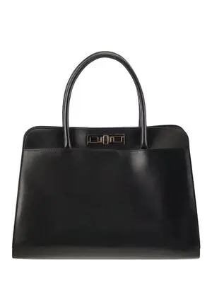 Fabiana Filippi Leather Tote Bag With Turn-lock Fastening - Black