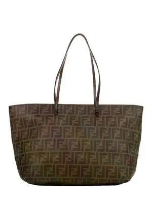 Fendi Tote Bag With Ff Pattern - Brown