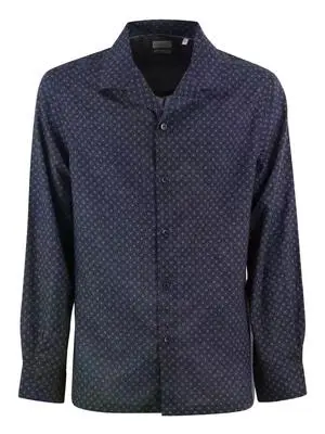 Brunello Cucinelli Geometric-print Shirt - Blue