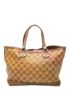 Gucci Gg Straw Libeccio Sunset Tote - Brown