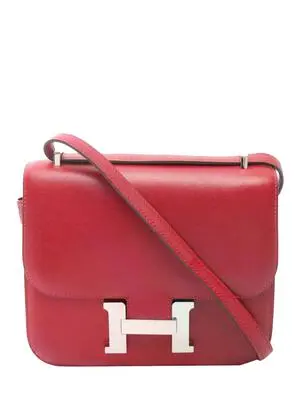 Hermès 2017 Mini Epsom Constance Iii 18 Shoulder Bag - Red