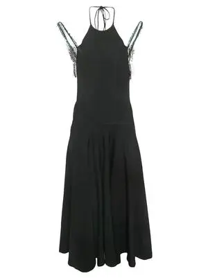 Victoria Beckham Lace-trim Midi Dress - Black