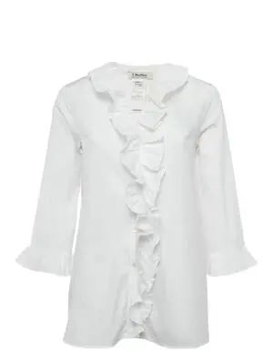 Max Mara Ruffle Buttoned Shirt - White