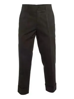 Dior Cotton Cuffed Trousers - Black