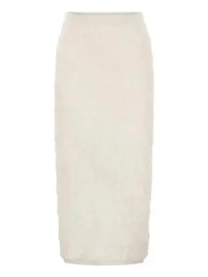 Fabiana Filippi Embossed Skirt - Neutrals