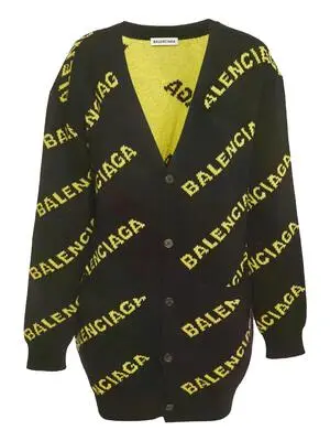 Balenciaga Buttoned Knit Top - Black