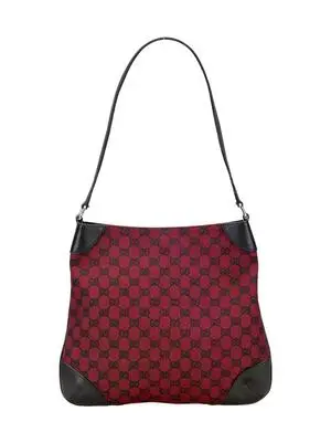 Gucci Gg Canvas Shoulder Bag - Red