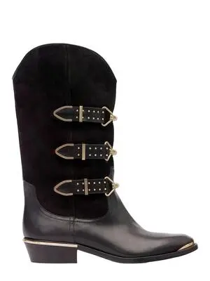 Isabel Marant Mexia Buckle Boots - Black