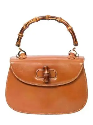 Gucci 1990s Bamboo-handle Leather Bag - Brown