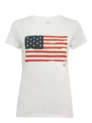 Polo Ralph Lauren Flag Applique T-shirt - White